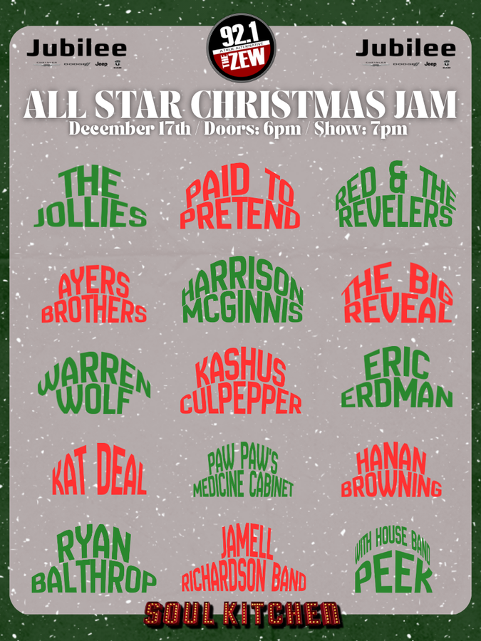 2025 LOCAL ALL STAR CHRISTMAS JAM LINEUP – 92ZEW
